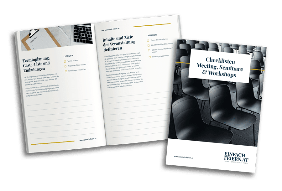 Checklisten Meeting, Seminare & Workshops | Vorlagen & eigene Listen